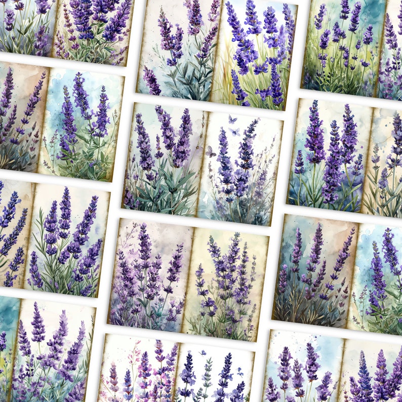 Lavender Junk Journal Paper, Vintage Lavender Junk Journal Kit ...