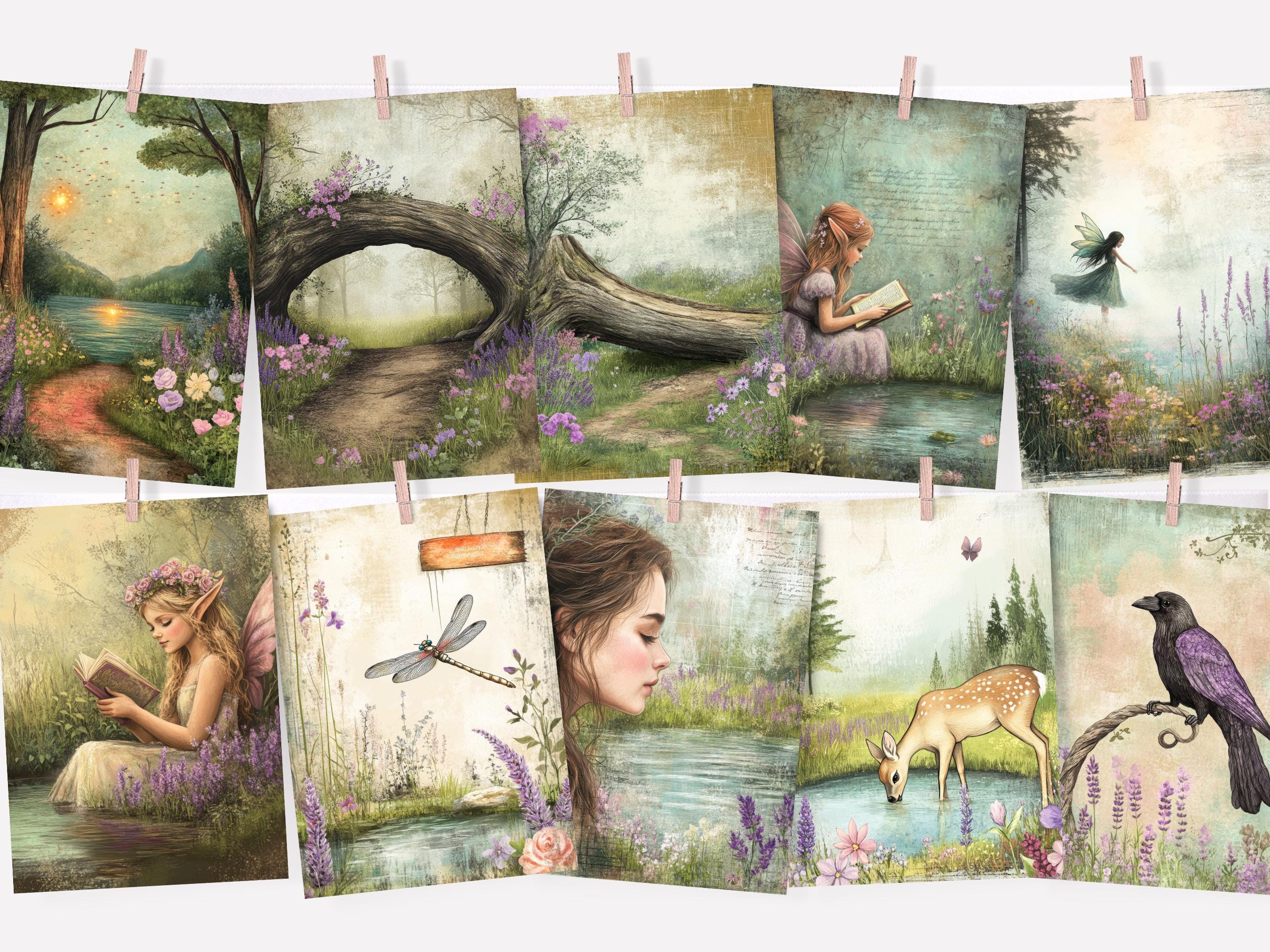 Whispers of Violet Junk Journal Pages, Dreamy Vintage Printable Art ...
