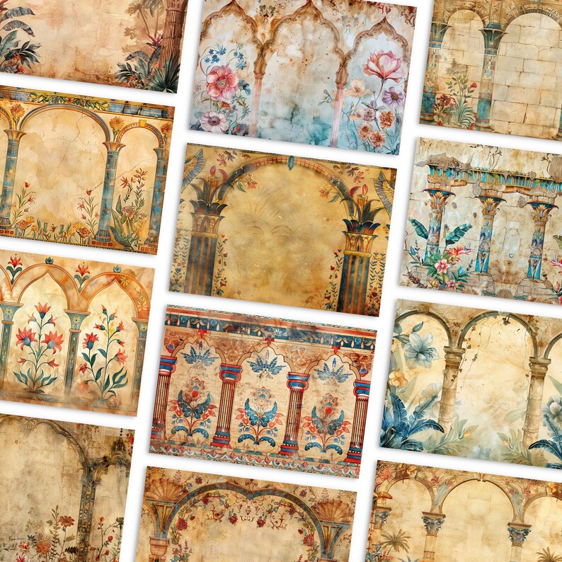 Egyptian Junk Journal Page Bundle, Ancient Egypt Printable Scrapbook ...