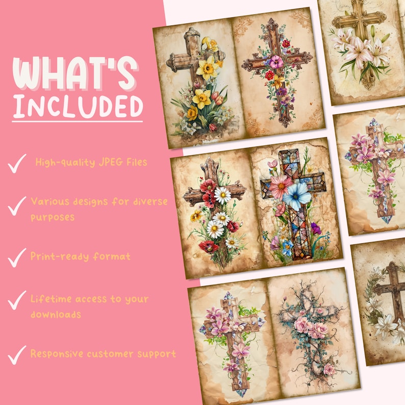 Easter Cross Junk Journal, Holy Week Ephemera, Spring Scripture Kit ...