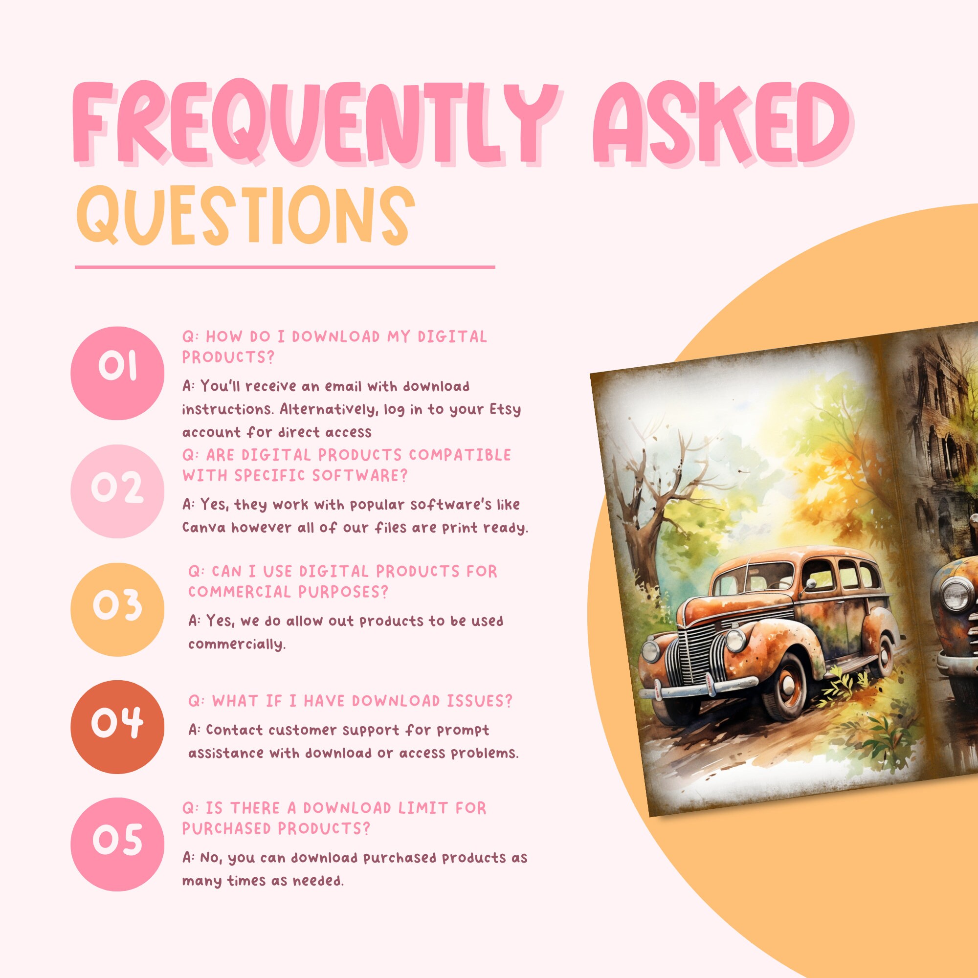 Vintage Car Junk Journal Kit, Vehicle Printable, Ephemera, Journaling ...