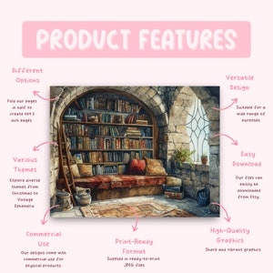 Cozy Reading Nook Junk Journal Pages, Digital Book Ephemera, Printable ...