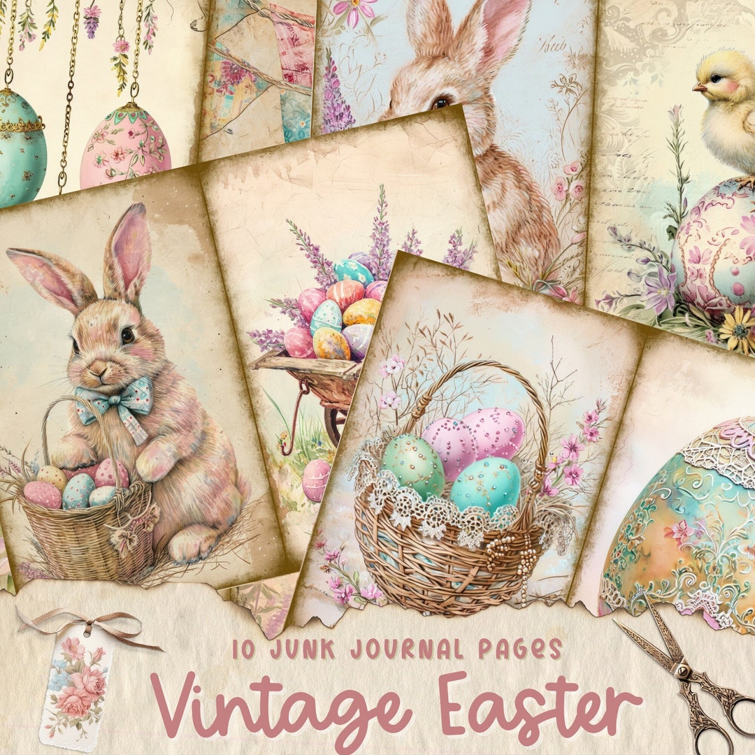 Easter Junk Journal Pages - Digital Download, Vintage-inspired ...