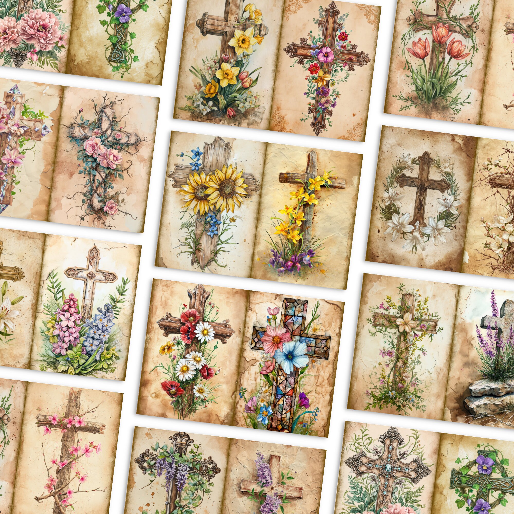 Easter Cross Junk Journal, Holy Week Ephemera, Spring Scripture Kit ...