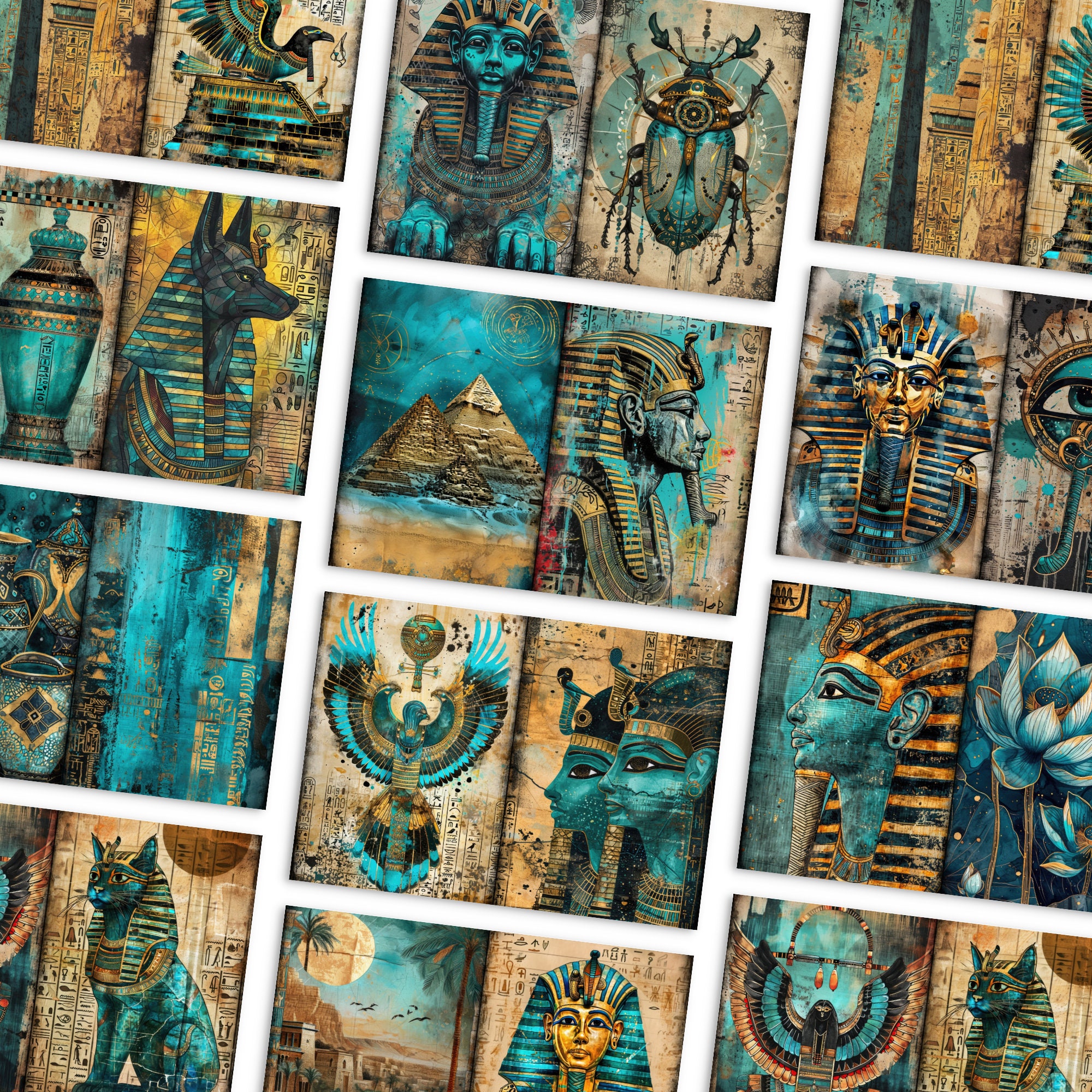 Egypt Junk Journal Page, Watercolor Ancient Greek Junk Journal ...