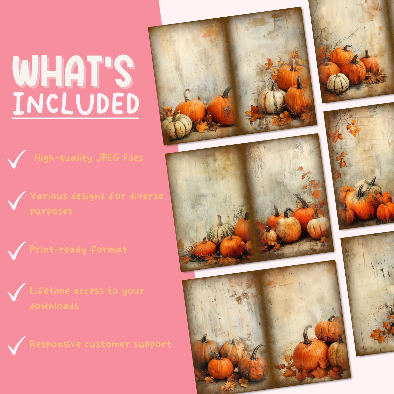 Autumn Junk Journal Fall Journal Page Pumpkin Junk Journal Printable ...