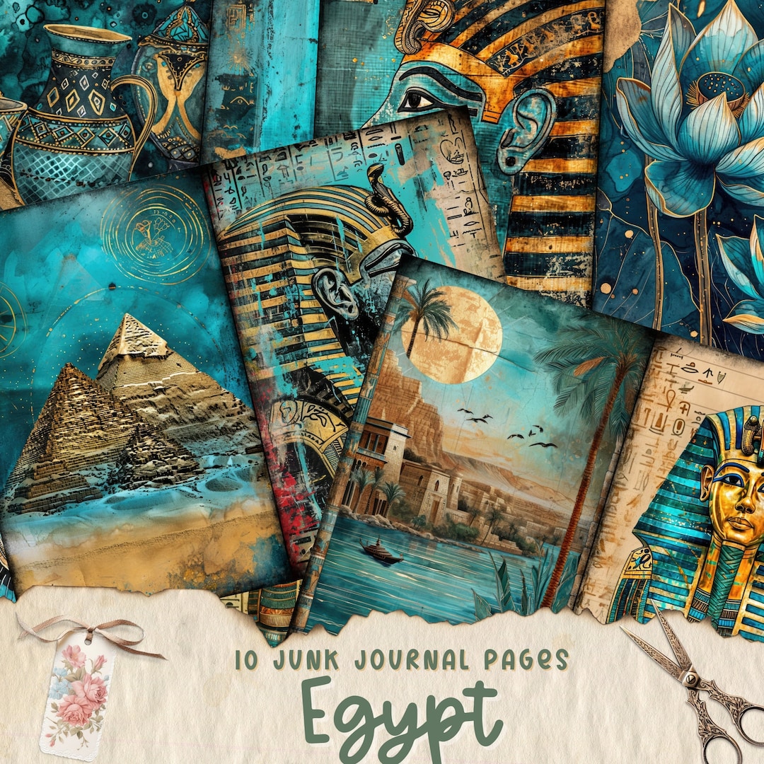 Egypt Junk Journal Page, Watercolor Ancient Greek Junk Journal ...