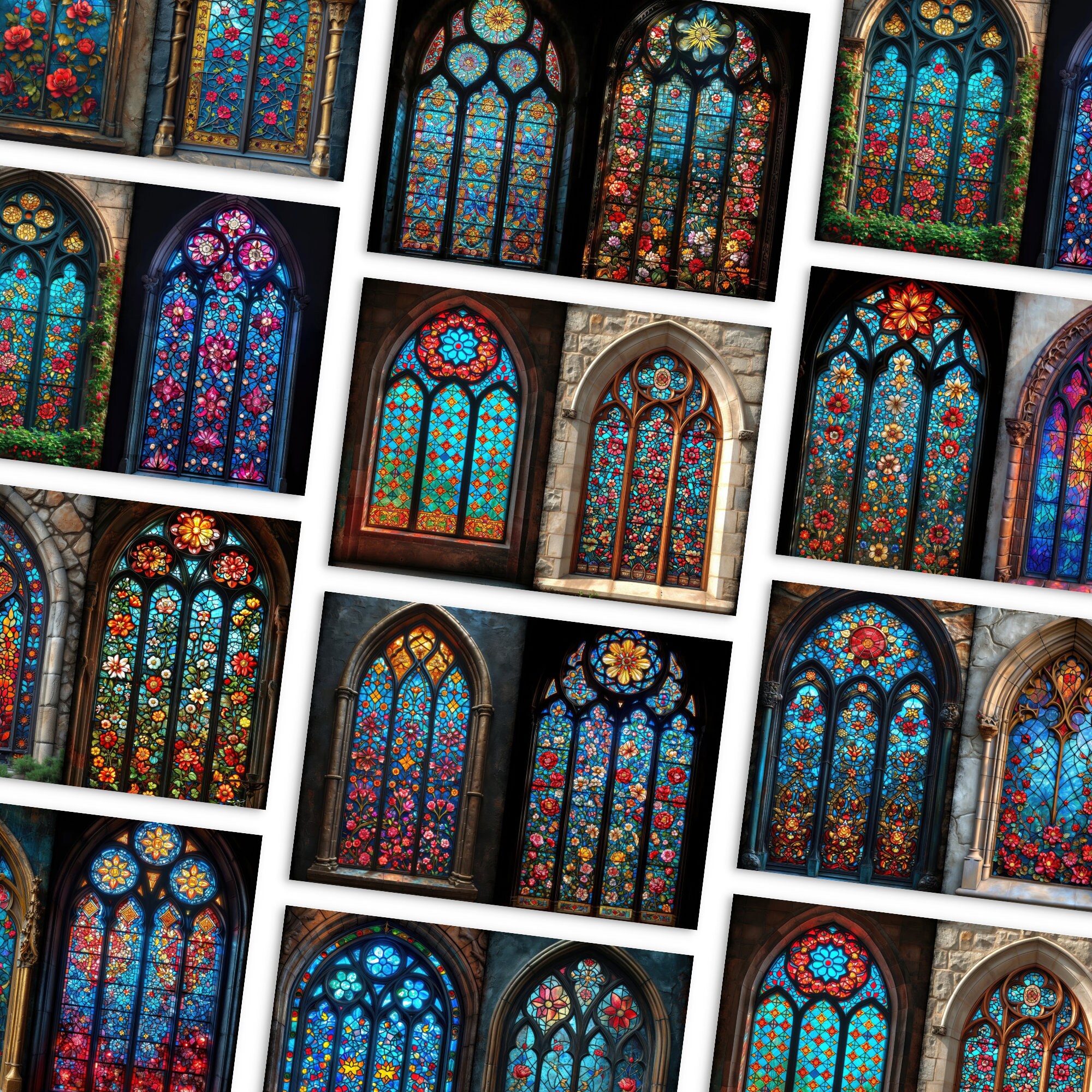 Gothic Window Junk Journal Pages, Dark Fantasy Scrapbook Page ...