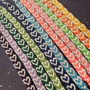 Personalized Heart Friendship Bracelet: Woven Cotton Retro Bracelet - Etsy