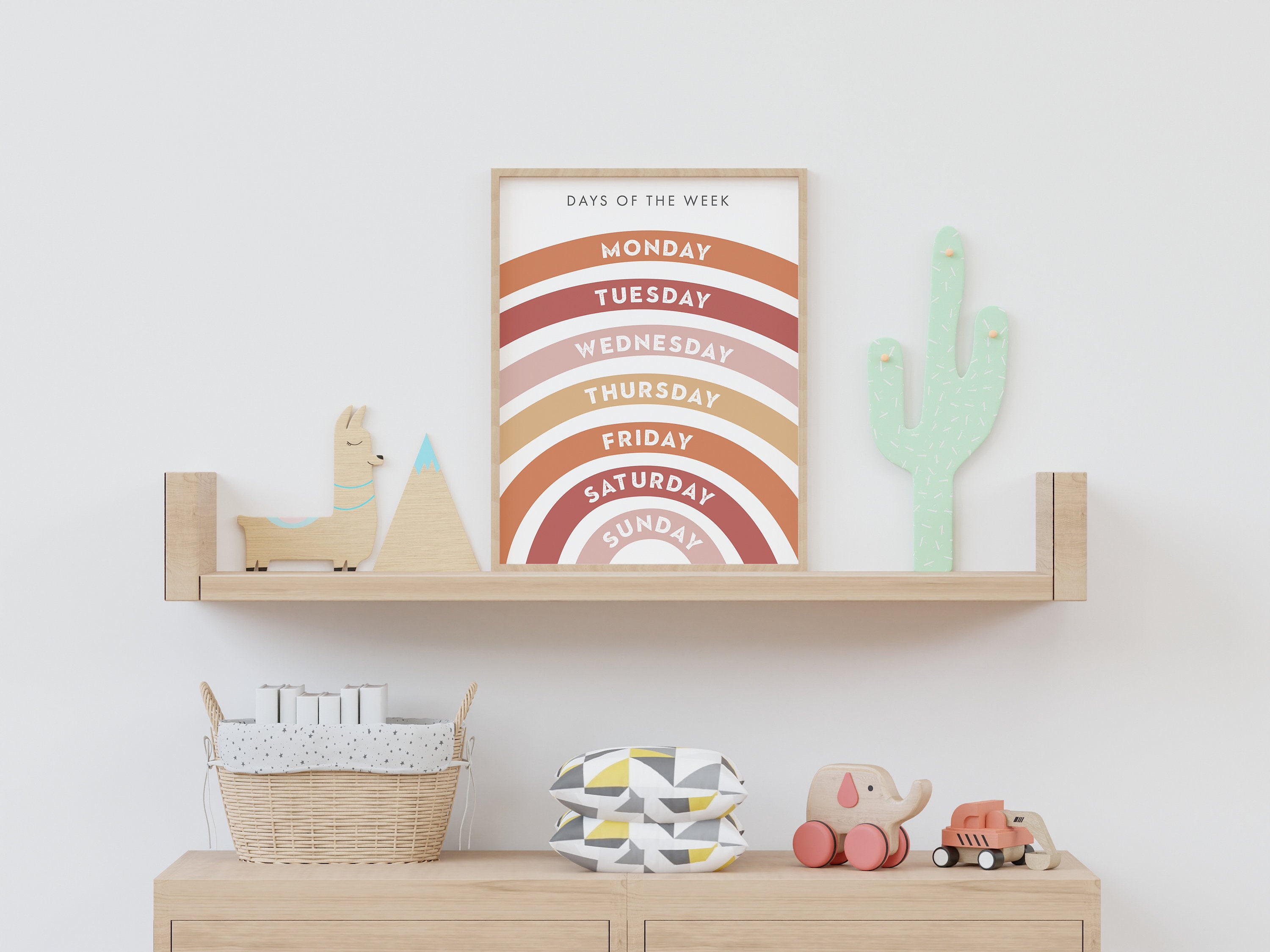 DAYS of the Week Digital DOWNLOAD Boho Classroom Decor - Etsy