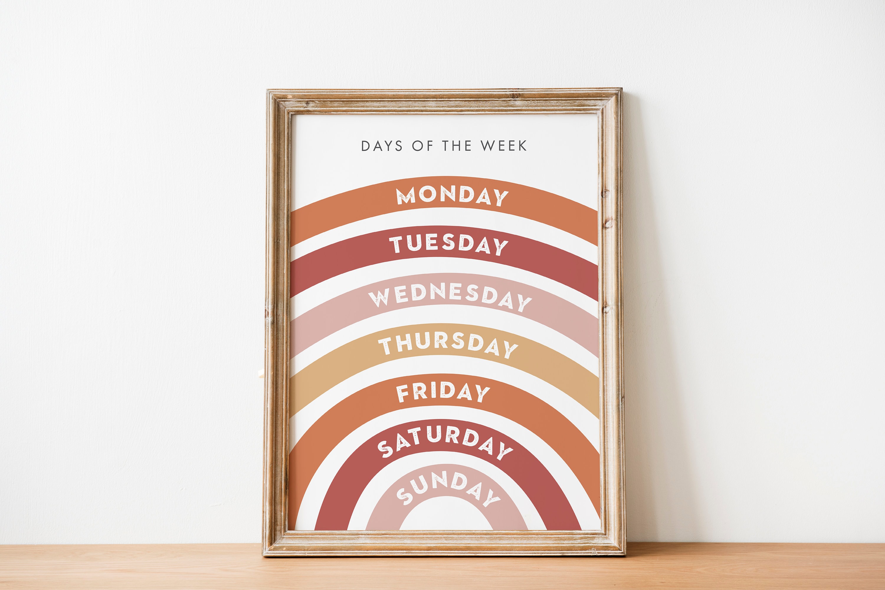 DAYS of the Week Digital DOWNLOAD Boho Classroom Decor - Etsy