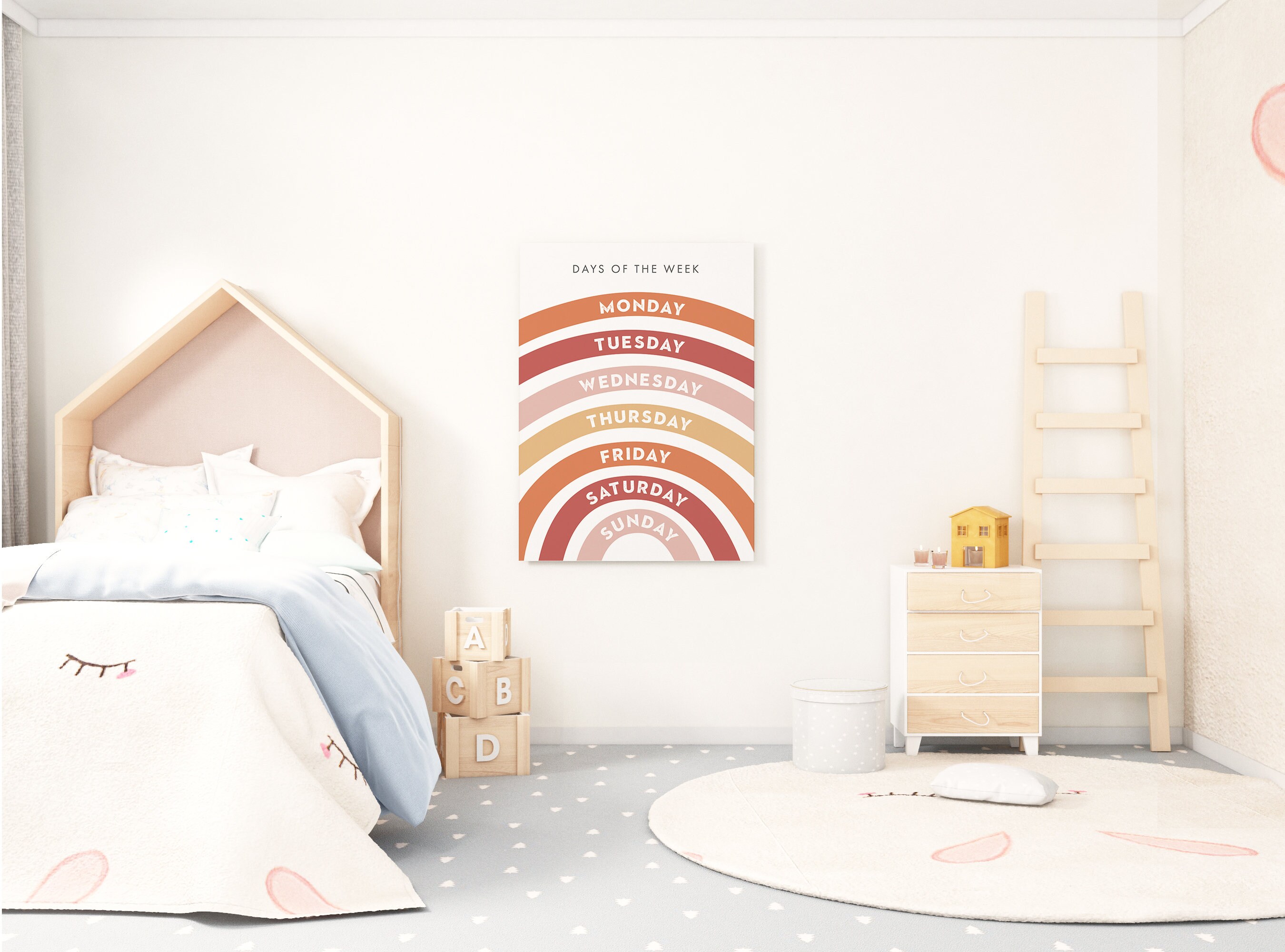 DAYS of the Week Digital DOWNLOAD Boho Classroom Decor - Etsy