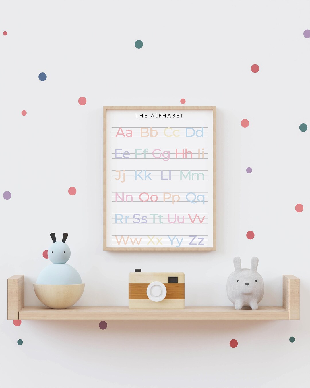 PASTEL ALPHABET Poster, Rainbow Letters, Digital Download, Printable ...