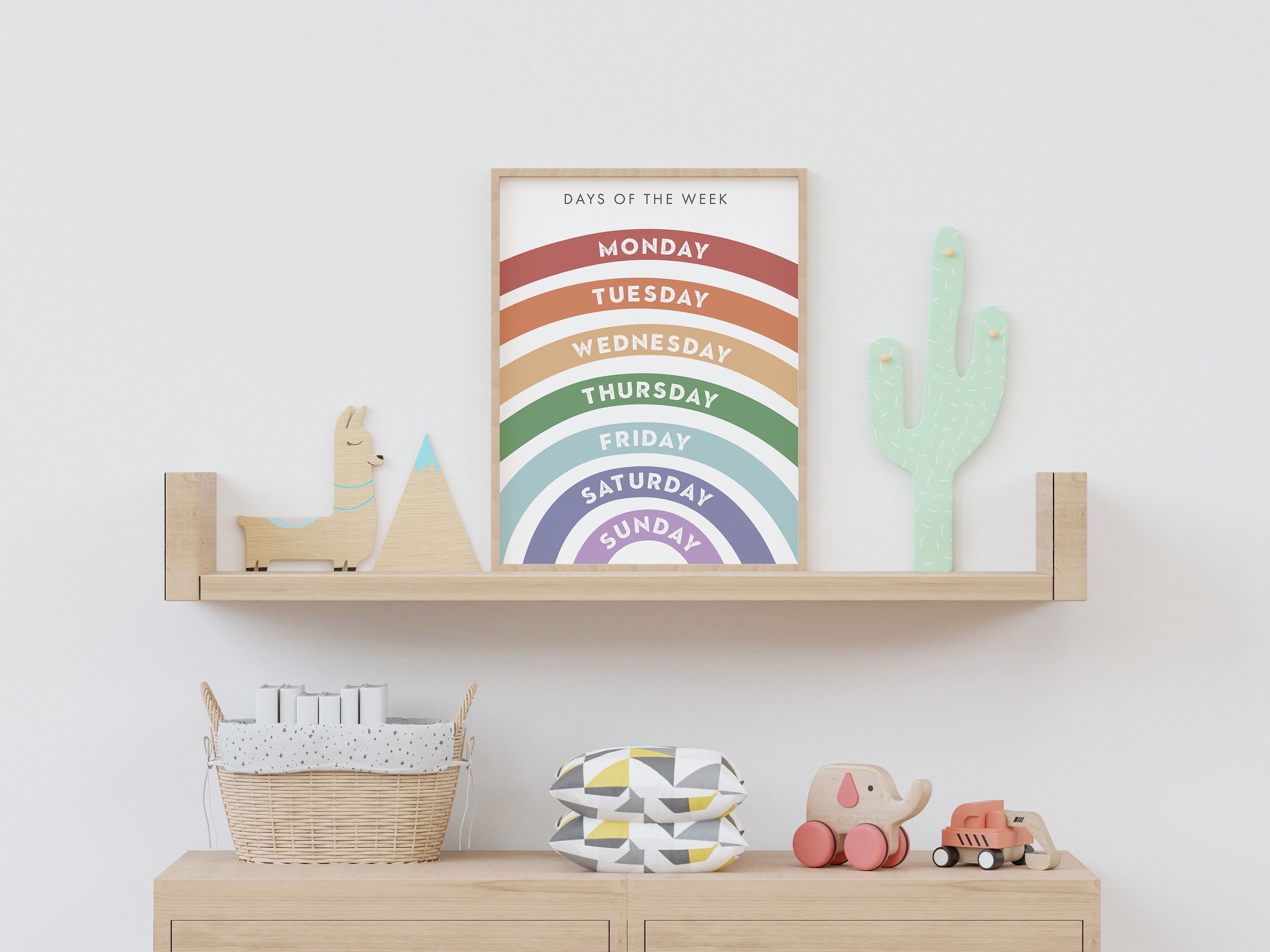 DAYS of the Week Digital DOWNLOAD Rainbow Classroom Decor - Etsy