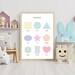 PASTEL Shapes Poster, Learning SHAPES, DIGITAL Download, Rainbow Shapes ...