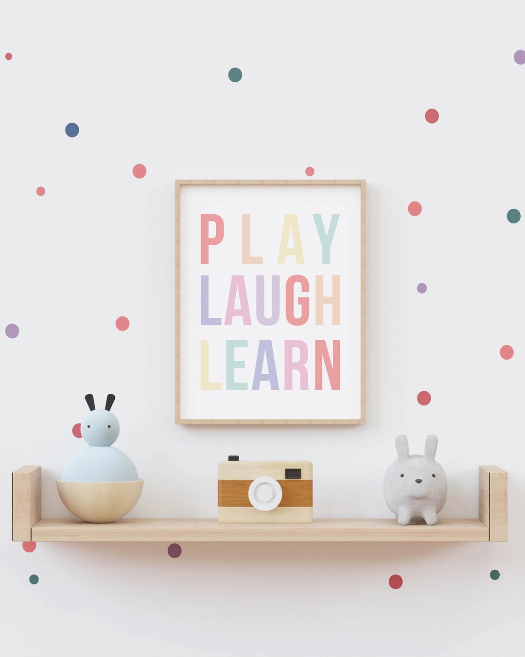 PASTEL PLAY Laugh Learn Poster, Digital Download, Kids Room, School Poster, Homeschooling ...