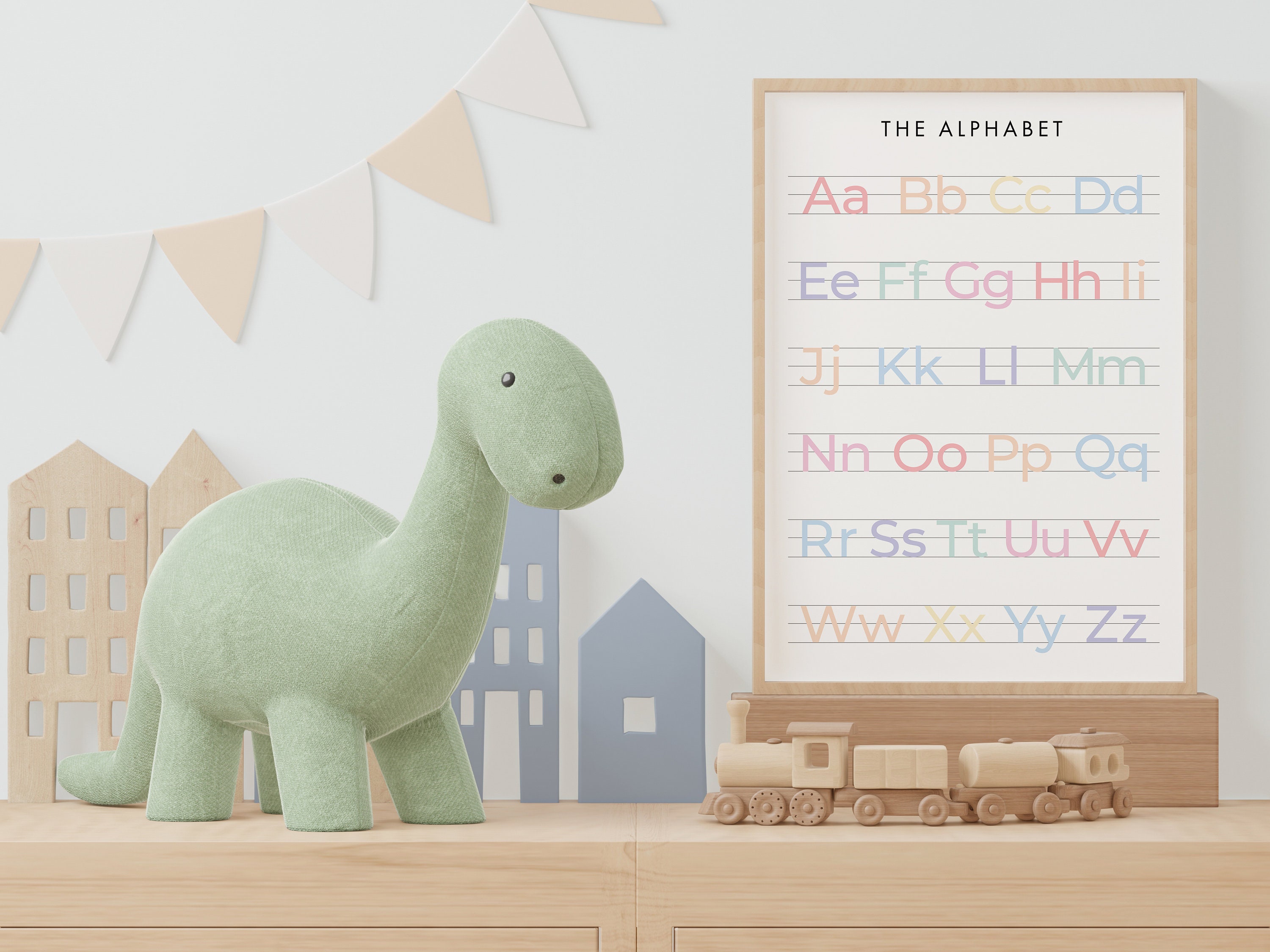 PASTEL ALPHABET Poster, Rainbow Letters, Digital Download, Printable ...