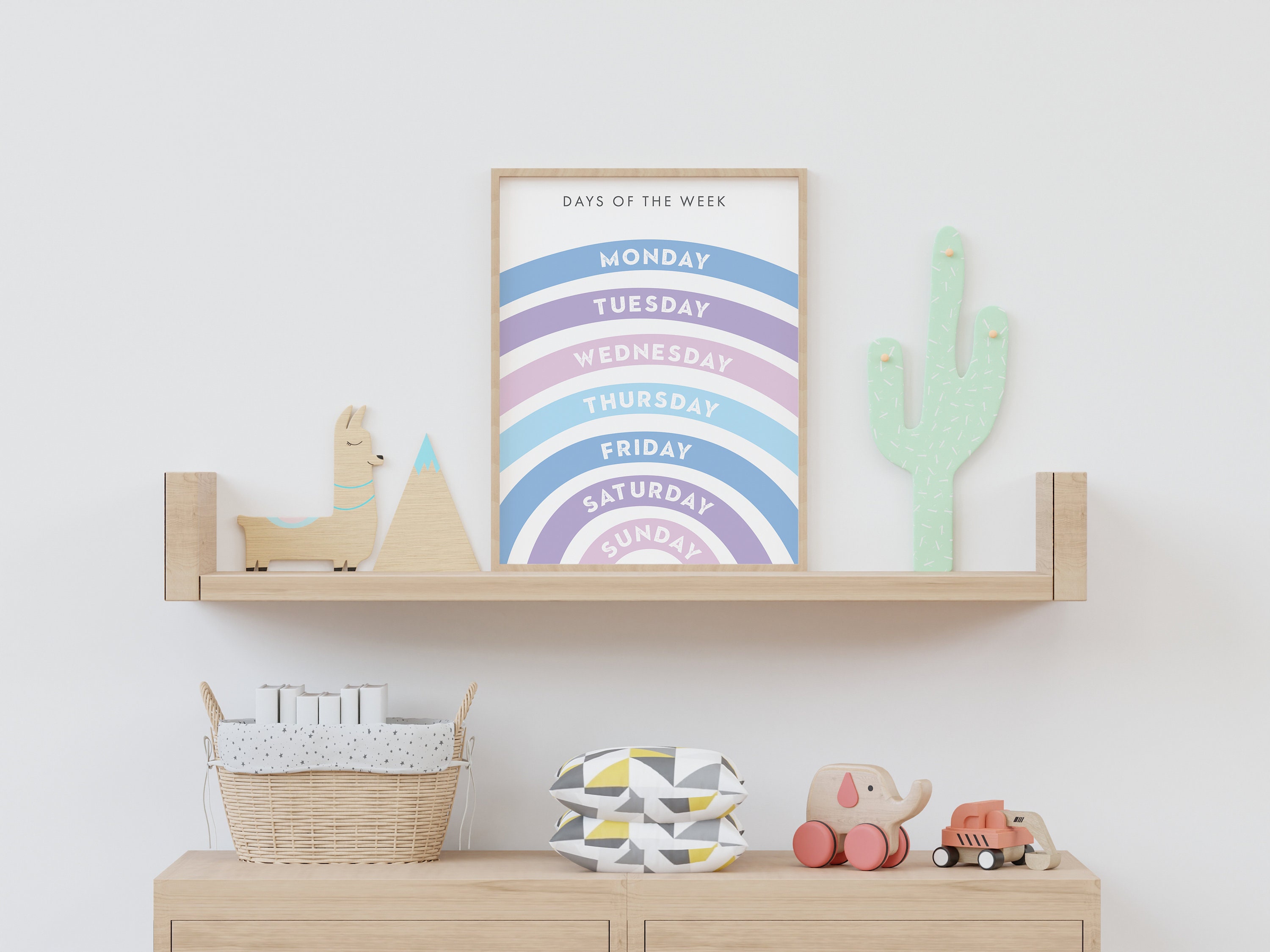 DAYS of the Week Digital DOWNLOAD Pastel Classroom Decor - Etsy