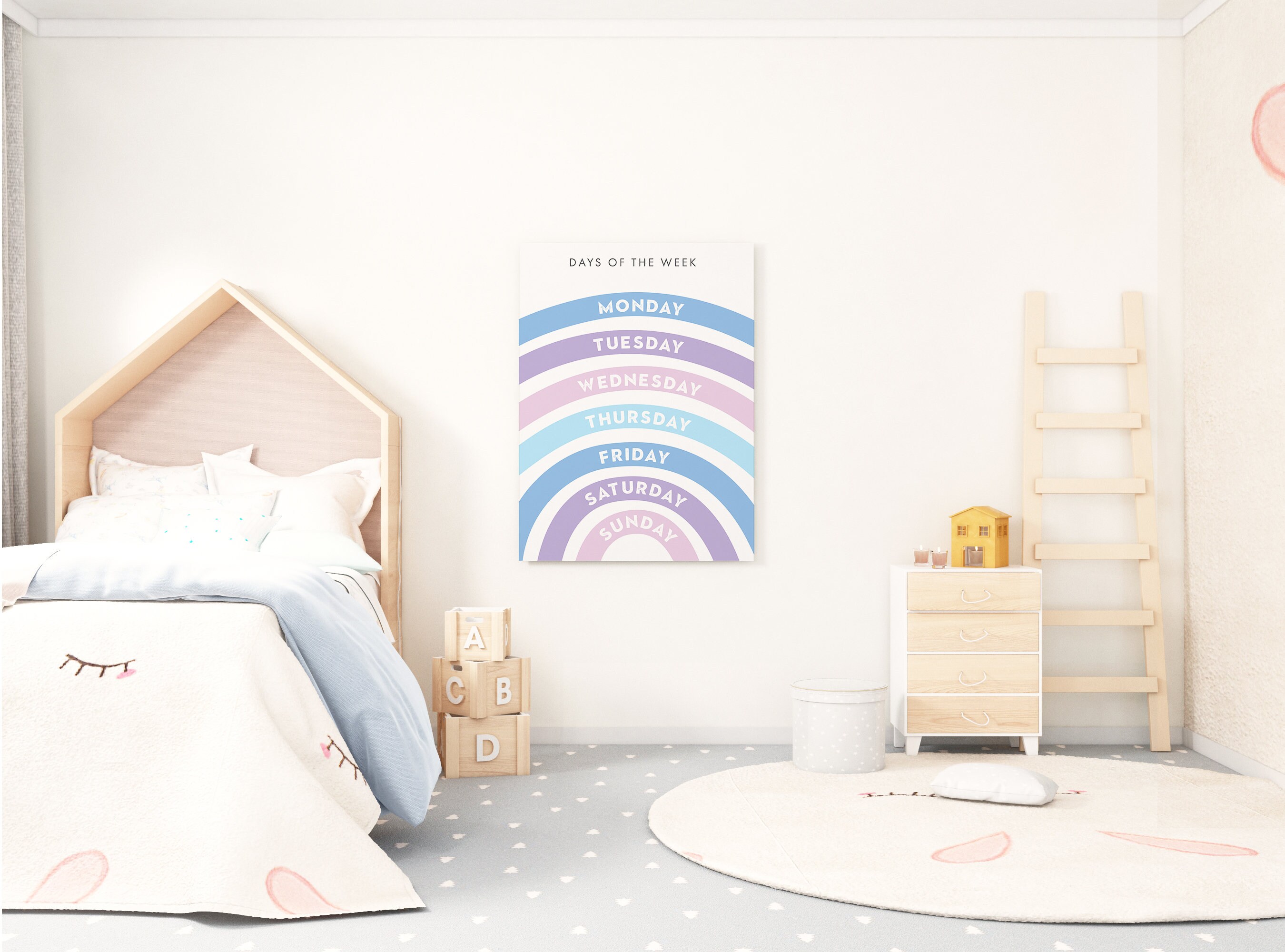 DAYS of the Week Digital DOWNLOAD Pastel Classroom Decor - Etsy