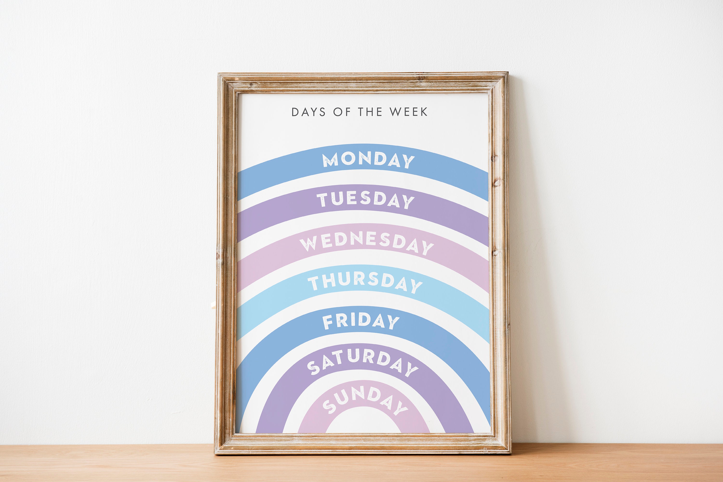 DAYS of the Week Digital DOWNLOAD Pastel Classroom Decor - Etsy