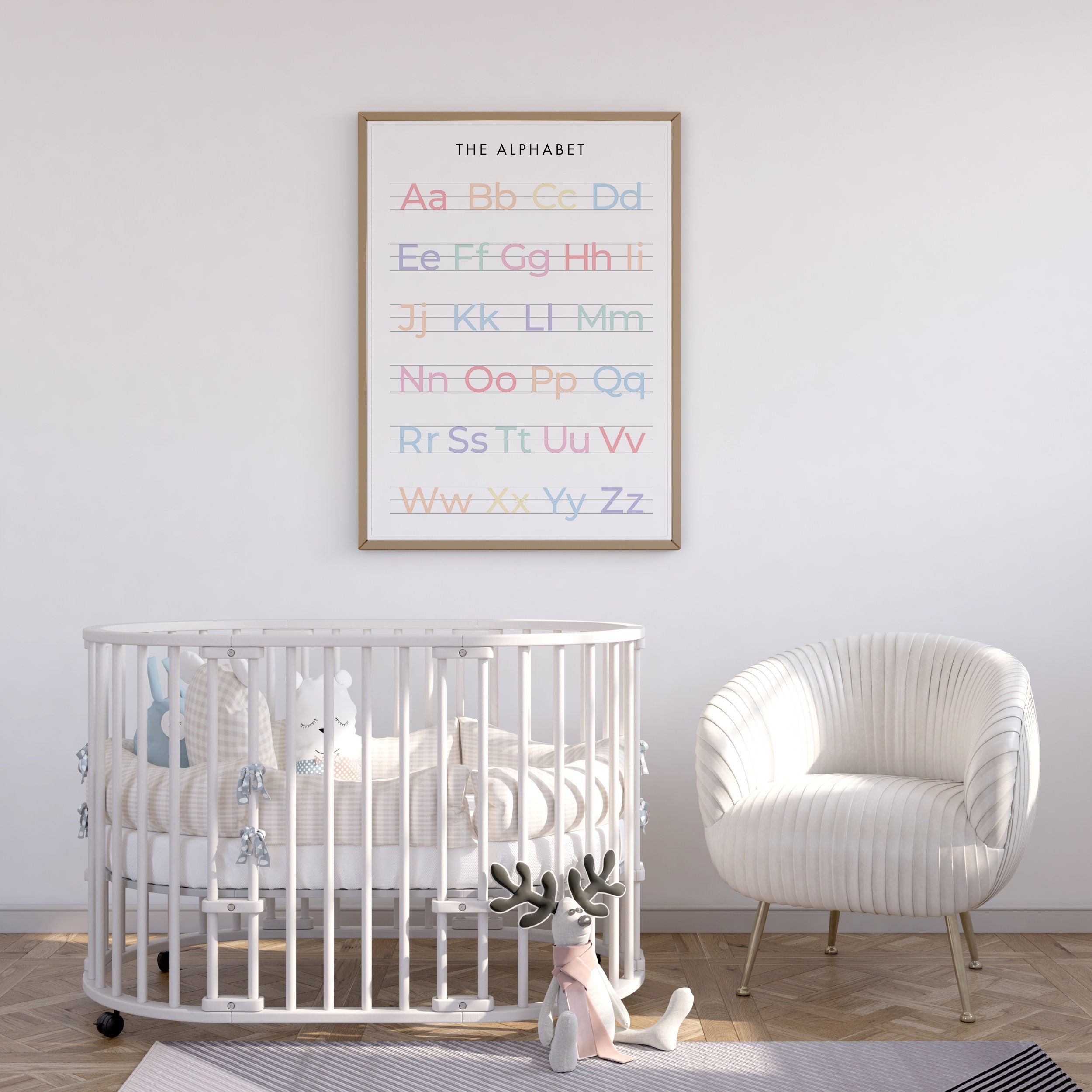 PASTEL ALPHABET Poster, Rainbow Letters, Digital Download, Printable ...