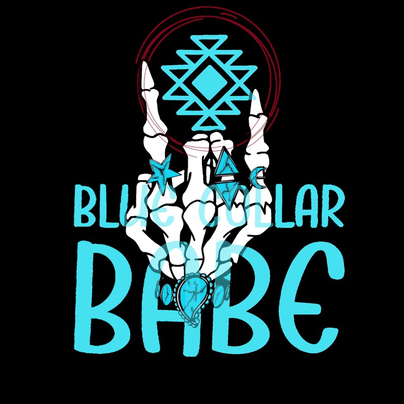 Skeleton Turquoise Hands, Western PNG, Instant Download, Turquoise ...