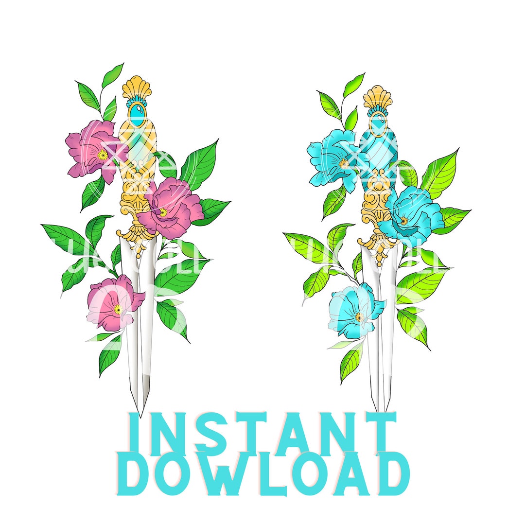 Sword PNG Flower PNG Blade Sublimation Digital Download Print - Etsy