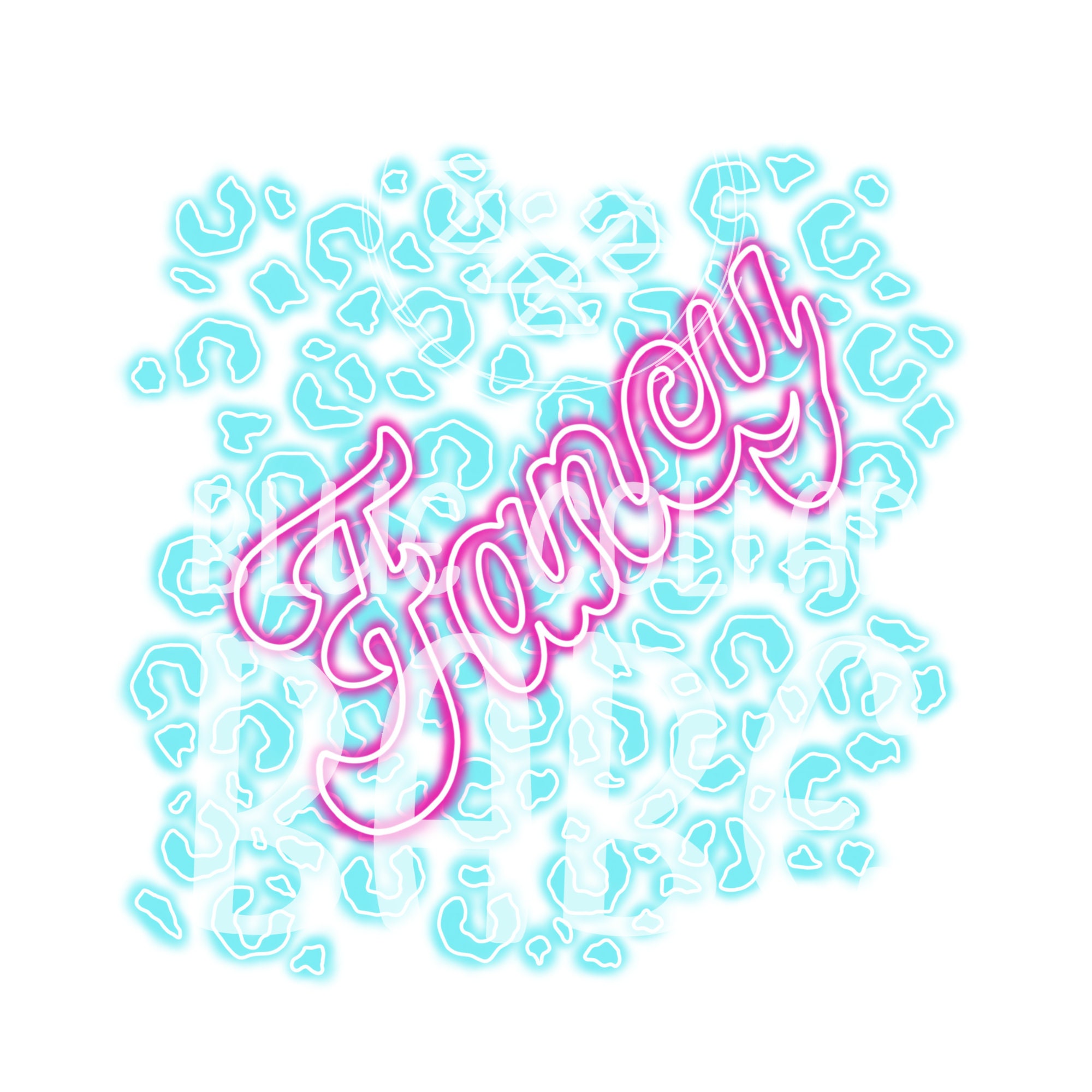 Fancy Neon Sublimation PNG Western Cheetah - Etsy