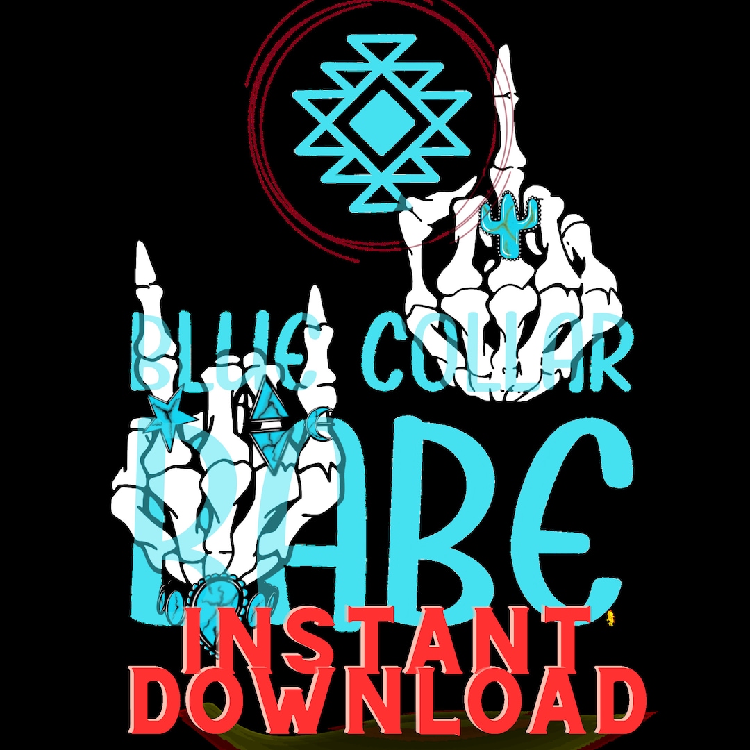 Skeleton Turquoise Hands, Western PNG, Instant Download, Turquoise ...