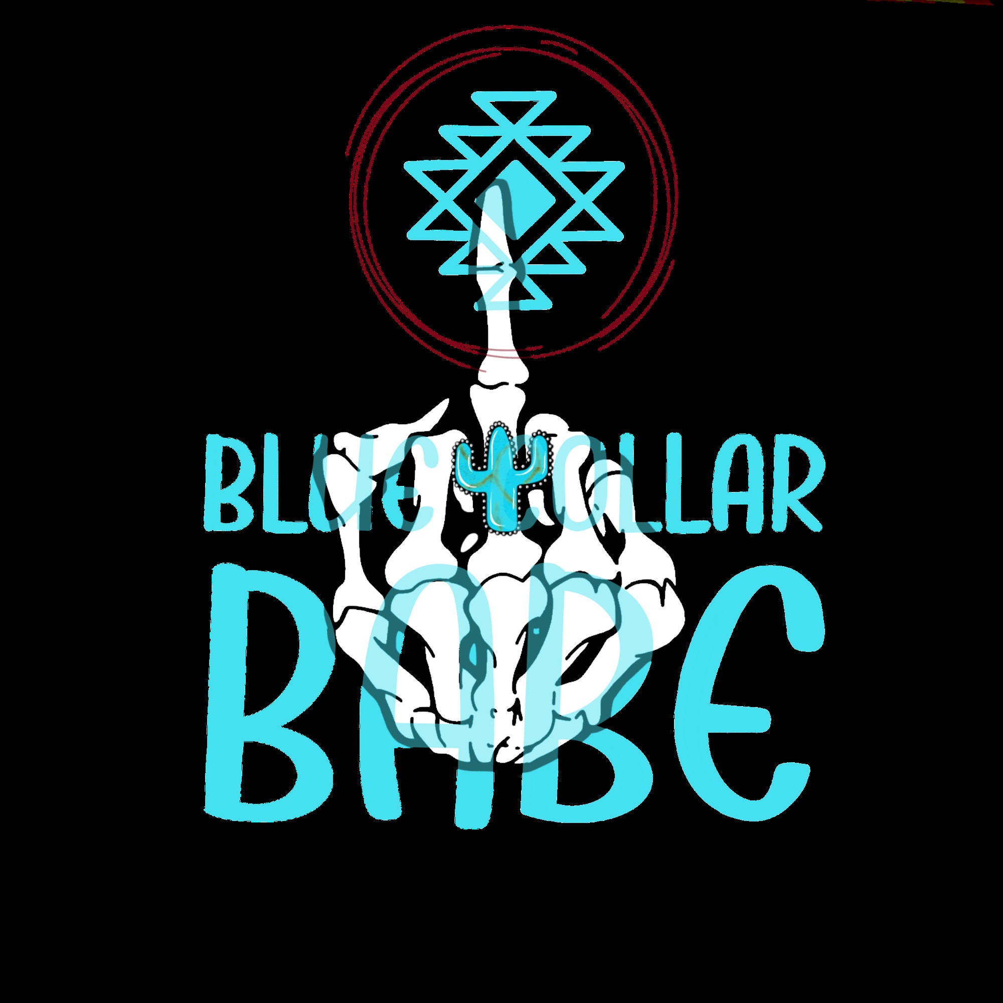 Skeleton Turquoise Hands, Western PNG, Instant Download, Turquoise ...