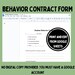 Behavior Chain Template, Behavior Management Printable, Digital ...