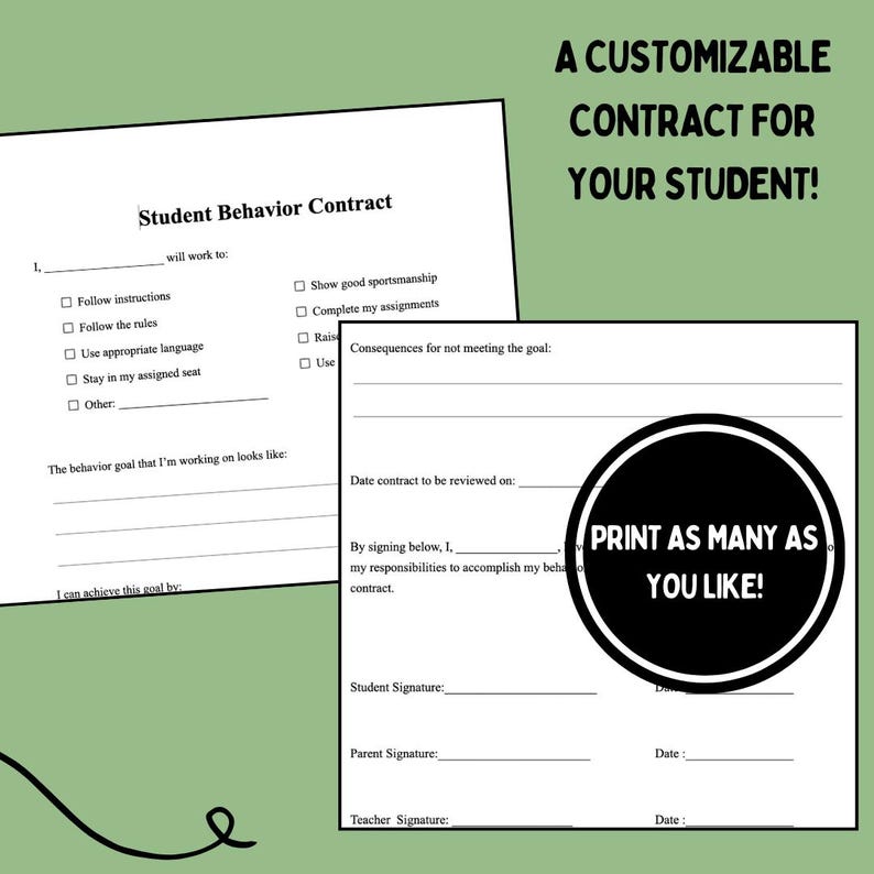 Behavior Chain Template, Behavior Management Printable, Digital ...