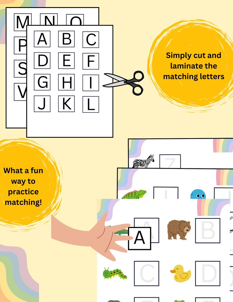 ABC Matching Cards, Alphabet Matching Cards, Printable ABC Cards, ABC ...