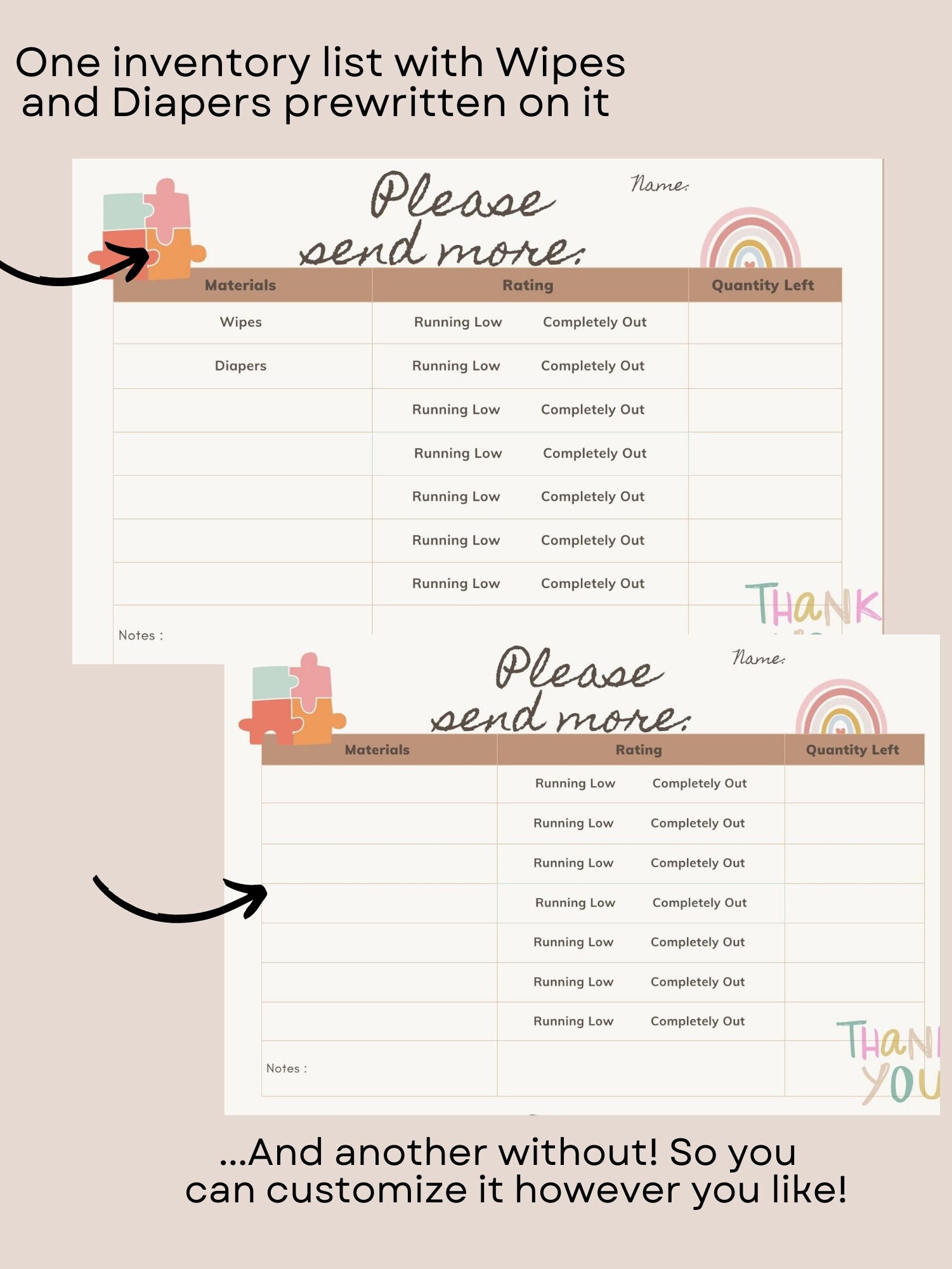 Daycare Supplies Tracking, Digital Daycare Inventory, Preschool ...