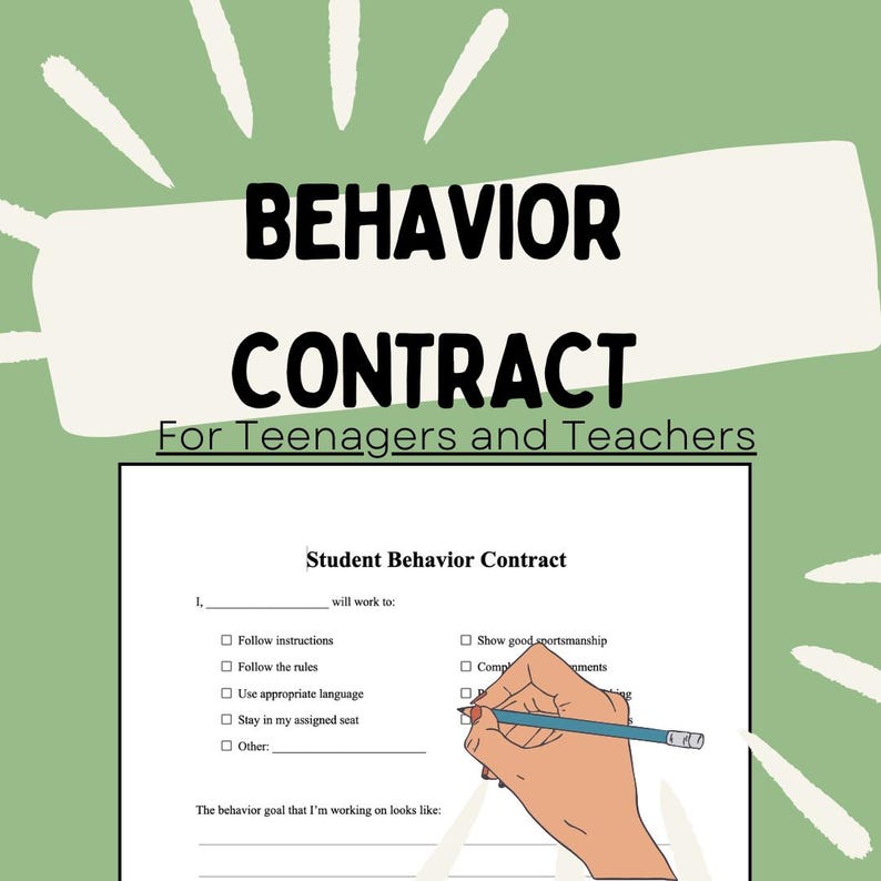 Behavior Chain Template, Behavior Management Printable, Digital ...