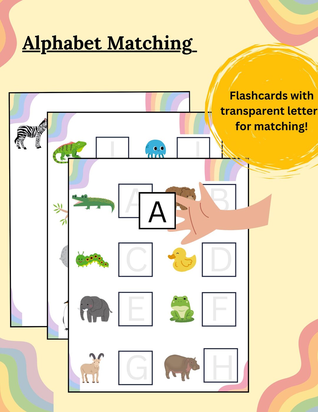 ABC Matching Cards, Alphabet Matching Cards, Printable ABC Cards, ABC ...