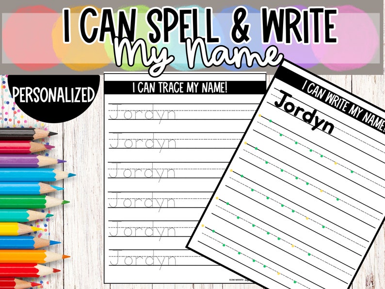 Tracing Worksheet Name Digital Writing Practice Sheets Customize ...