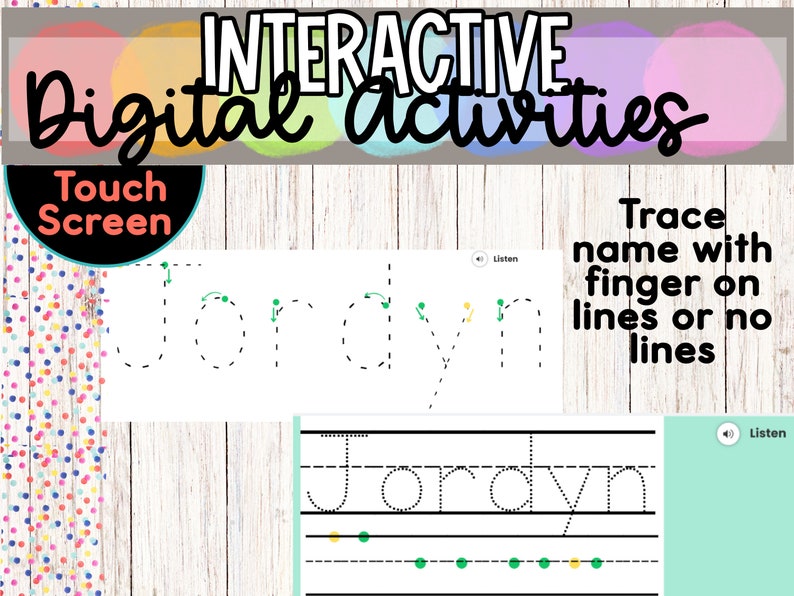 Tracing Worksheet Name Digital Writing Practice Sheets Customize ...