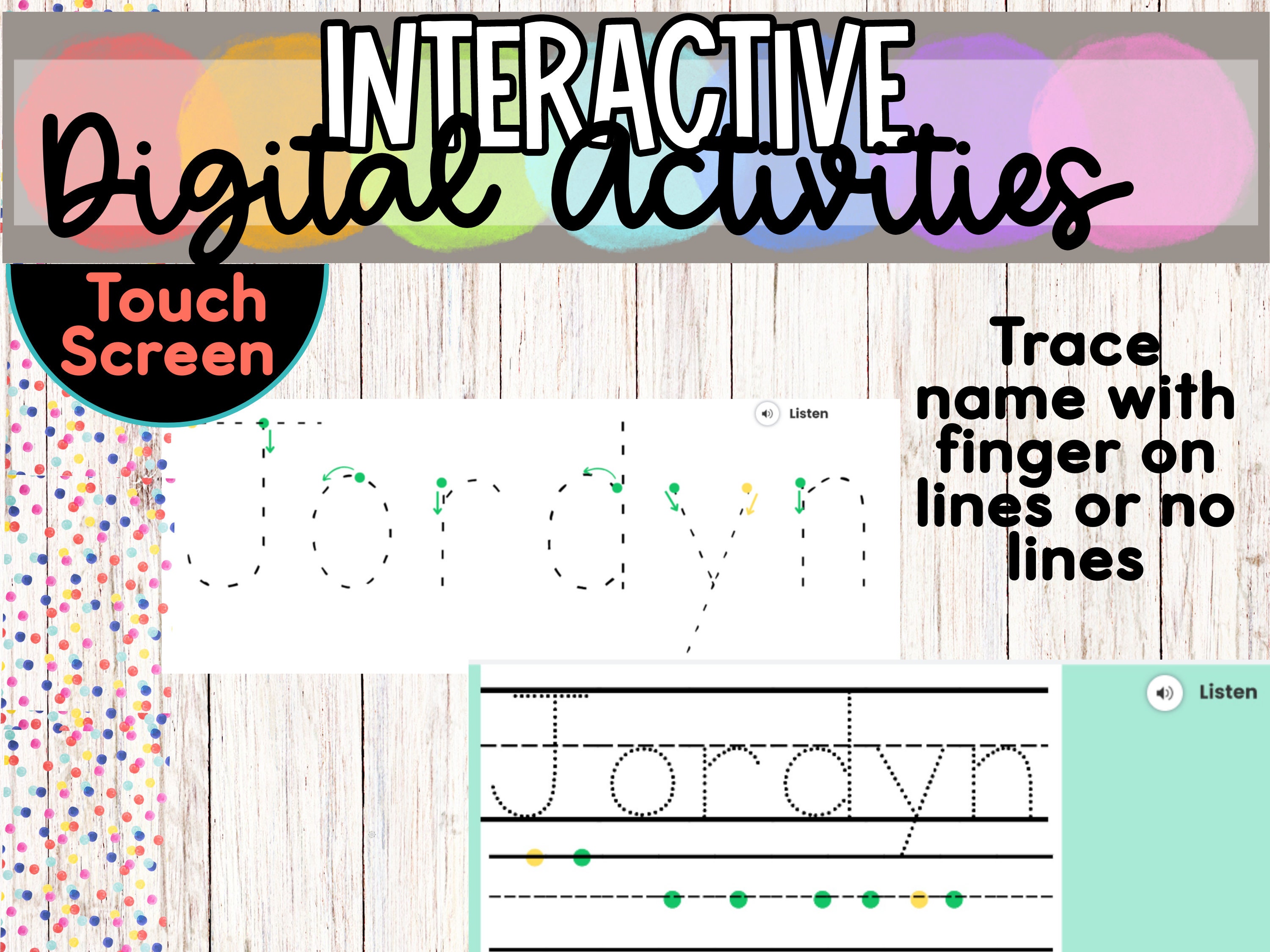 Tracing Worksheet Name Digital Writing Practice Sheets Customize ...