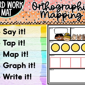 Printable Instant Download Word Mapping Mat With Letter Tiles for ...