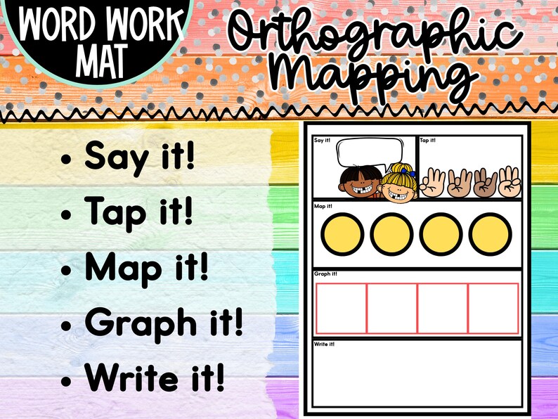 Printable Instant Download Word Mapping Mat With Letter Tiles for ...