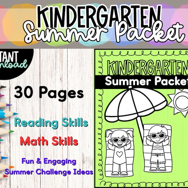 Kindergarten Worksheets - Etsy