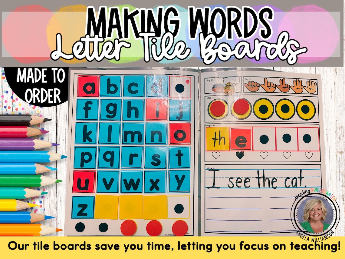 Making Words Letter Tile Boards Word Work Mat Letter Board Letter Tiles ...