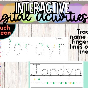 Digital Tracing Name Writing Practice Sheets Name Customized Worksheet ...