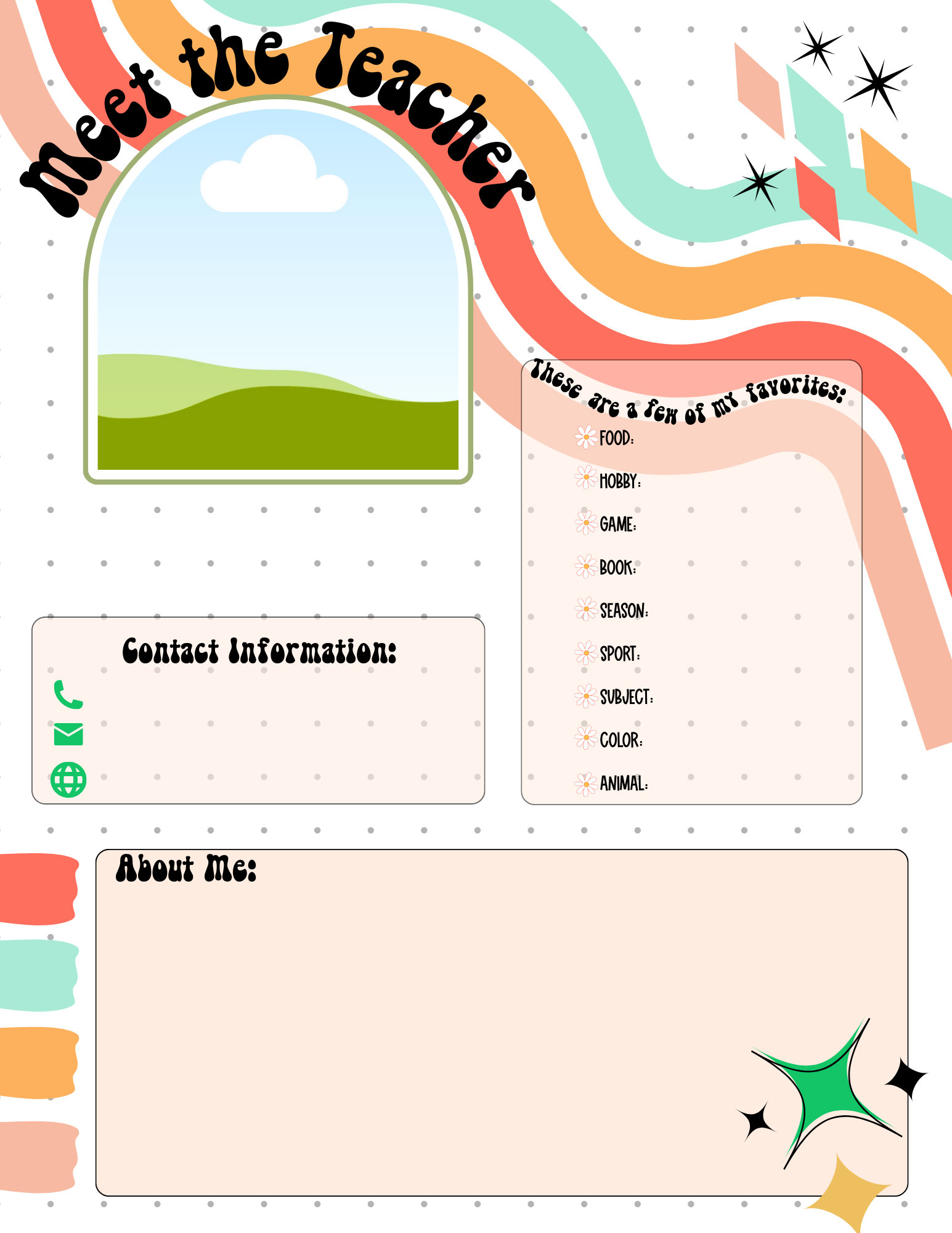 Meet the Teacher Template Editable Newsletter Back to School Printable ...