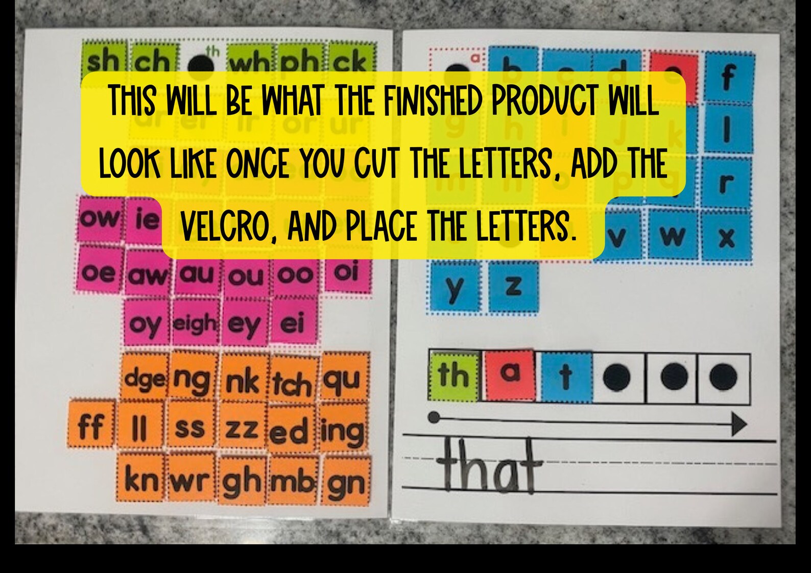 Letter Tile Board DIY Making Words Kit Build It Yourself Letter Tile ...