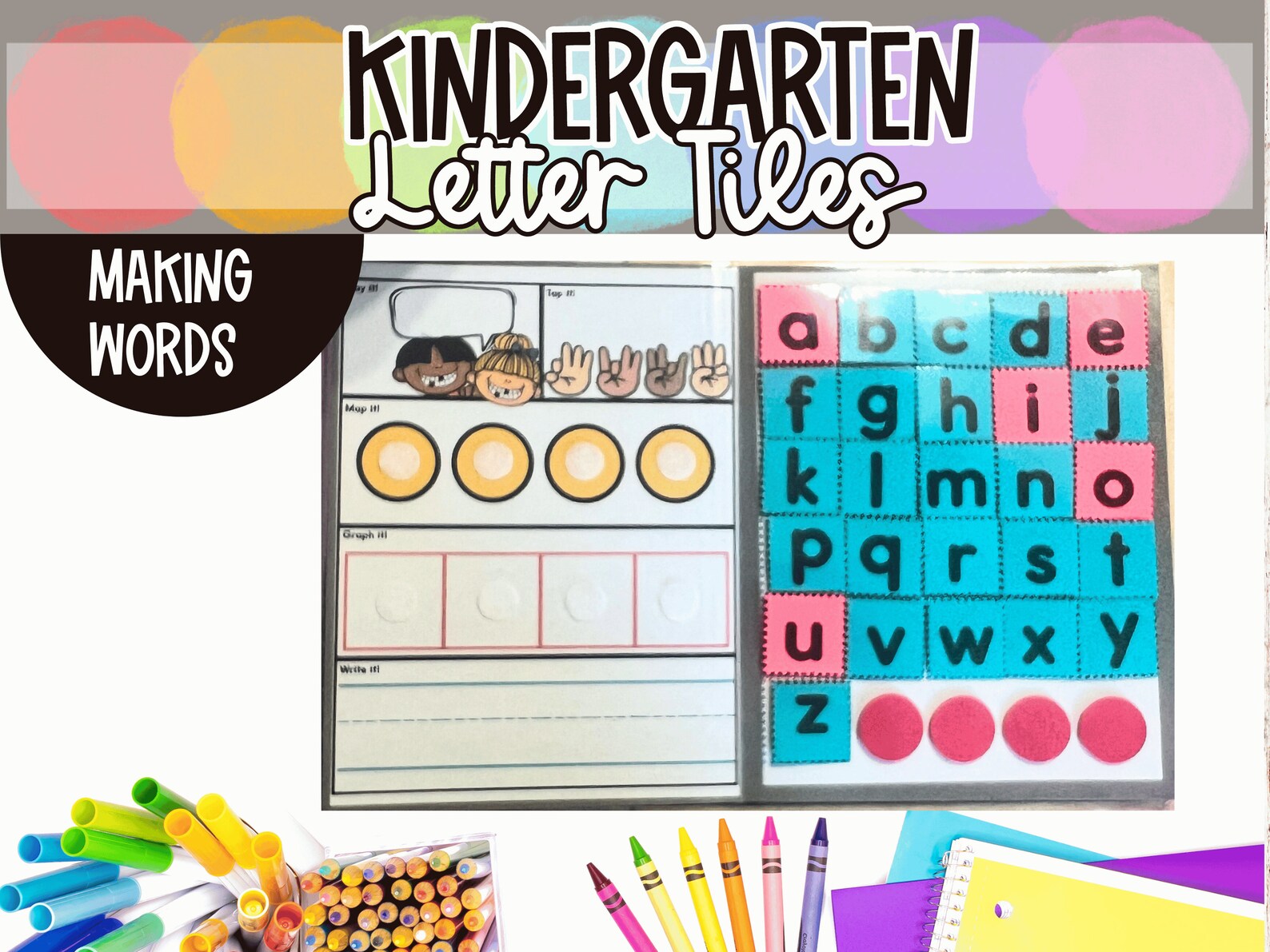 Printable Instant Download Word Mapping Mat With Letter Tiles for ...