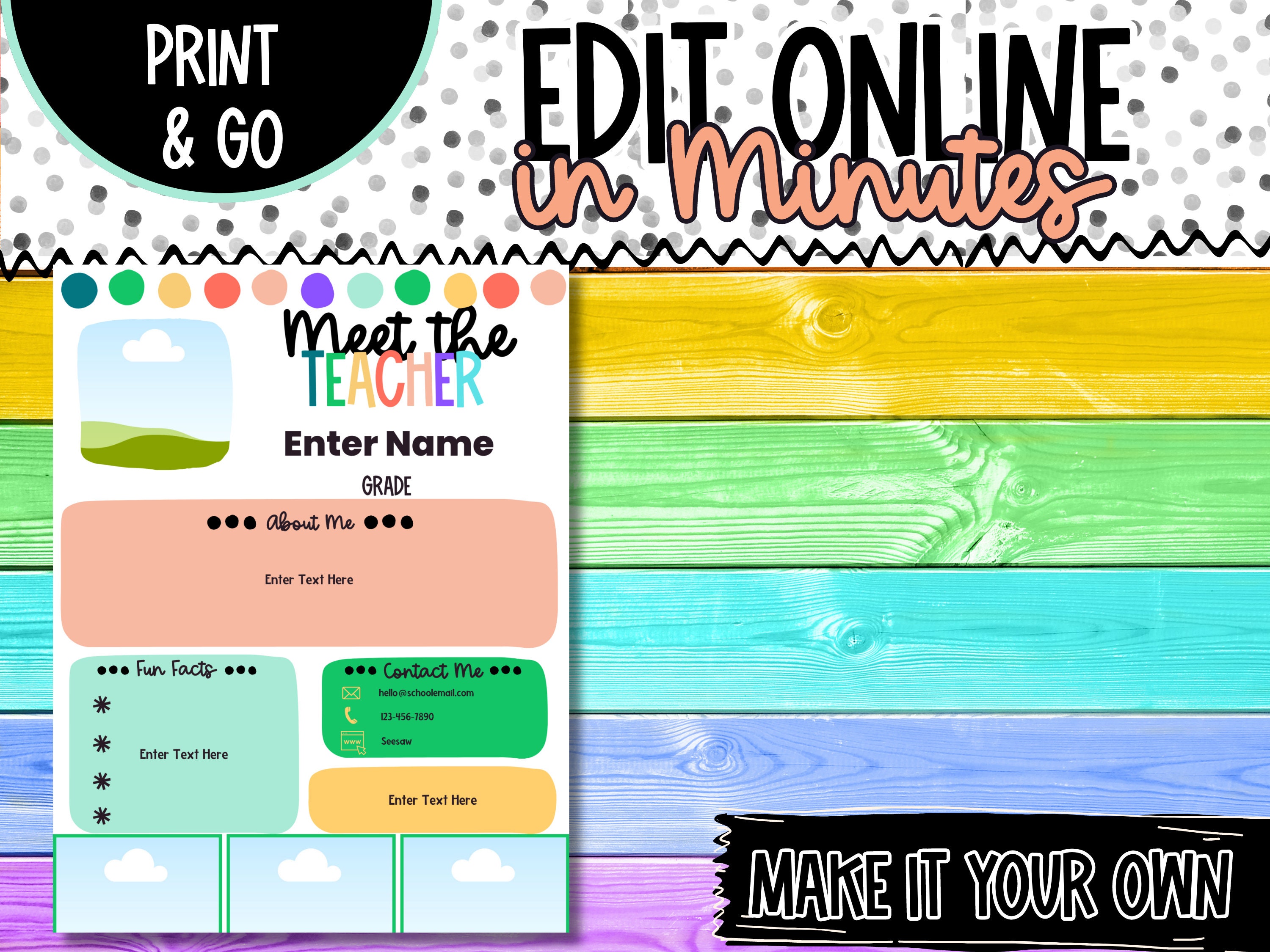 Meet the Teacher Template Editable Newsletter Back to School Printable ...