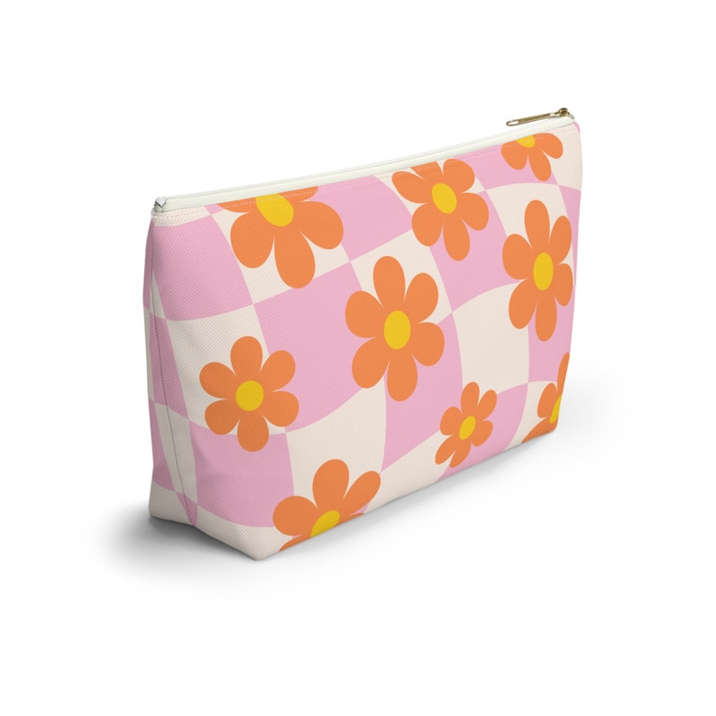 Preppy Flower Accessory Pouch, Makeup Pouch, Cosmetic Bag, Travel Pouch ...