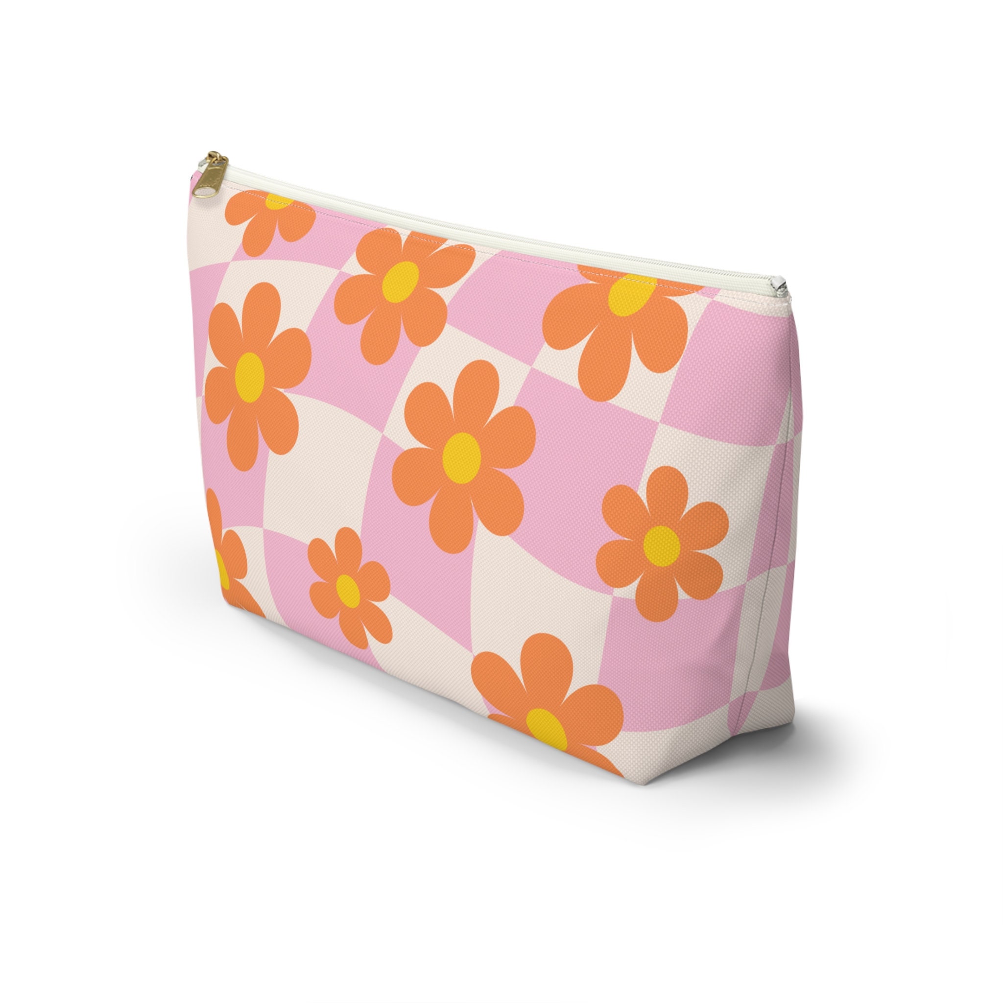 Preppy Flower Accessory Pouch, Makeup Pouch, Cosmetic Bag, Travel Pouch ...
